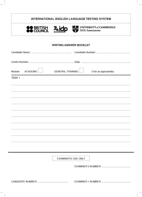 아이엘츠 답안지 모음 - IELTS Reading, Listening, Writing Task 1, Task 2 Answer Sheet : 네이버 블로그