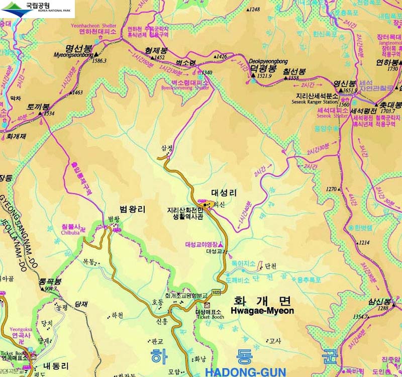 지리산 등산지도 - 지리산 종주, 천왕봉, 노고단, 삼신봉, 바래봉 등산지도 : 네이버 블로그