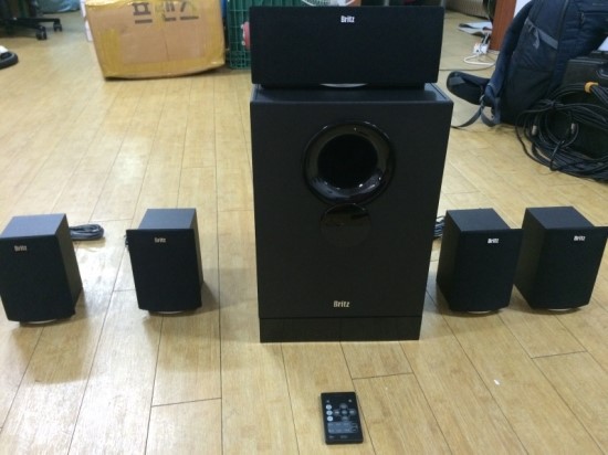 [5.1채널 스피커설치] 브리츠br5100t3 5.1스피커 설치하기 : 네이버 블로그