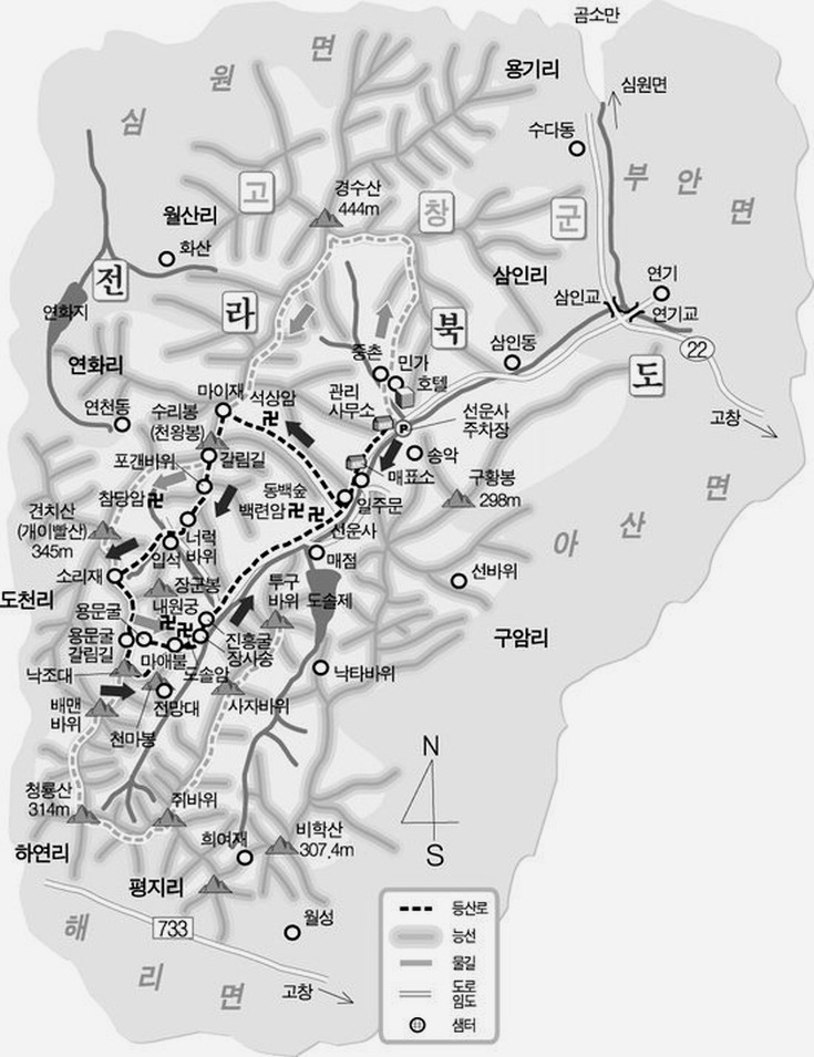 선운산 산행 100대명산 고창 선운산 등산지도 선운산 산행지도선운산 등산코스 네이버 블로그