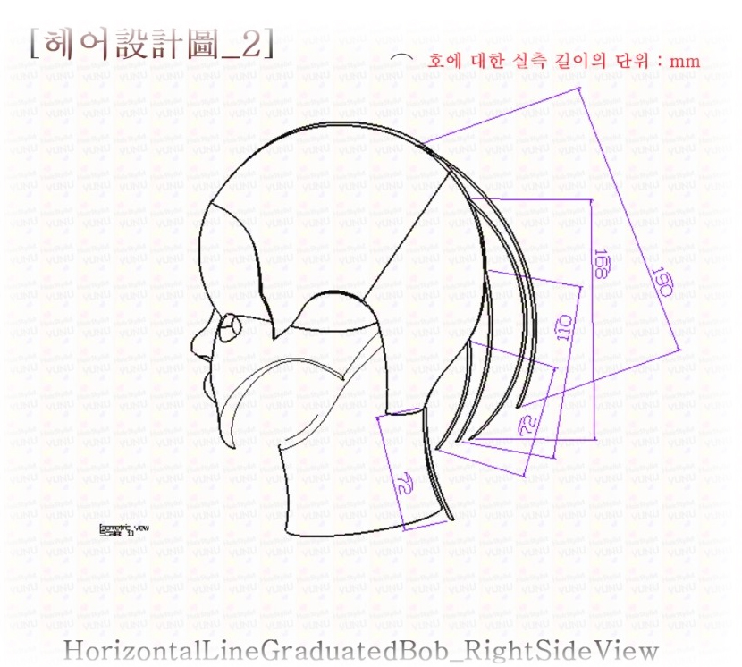 헤어 커트 이야기 헤어스타일 헤어 커트 도해도 의미 필요성선線인 평면적 모발을 입체화머리길이머릿결 방향슬라이스와