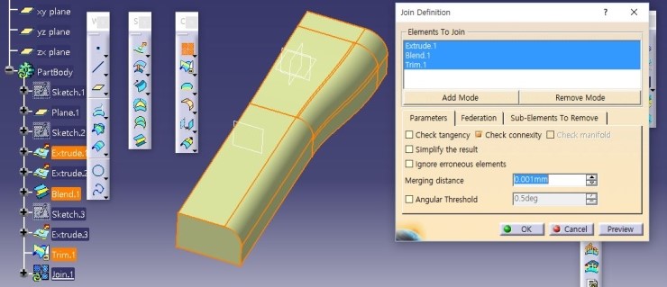 [카티아 기초]Surface 기초. Generative Shape Design으로 간단한 부품 그리기 : 네이버 블로그