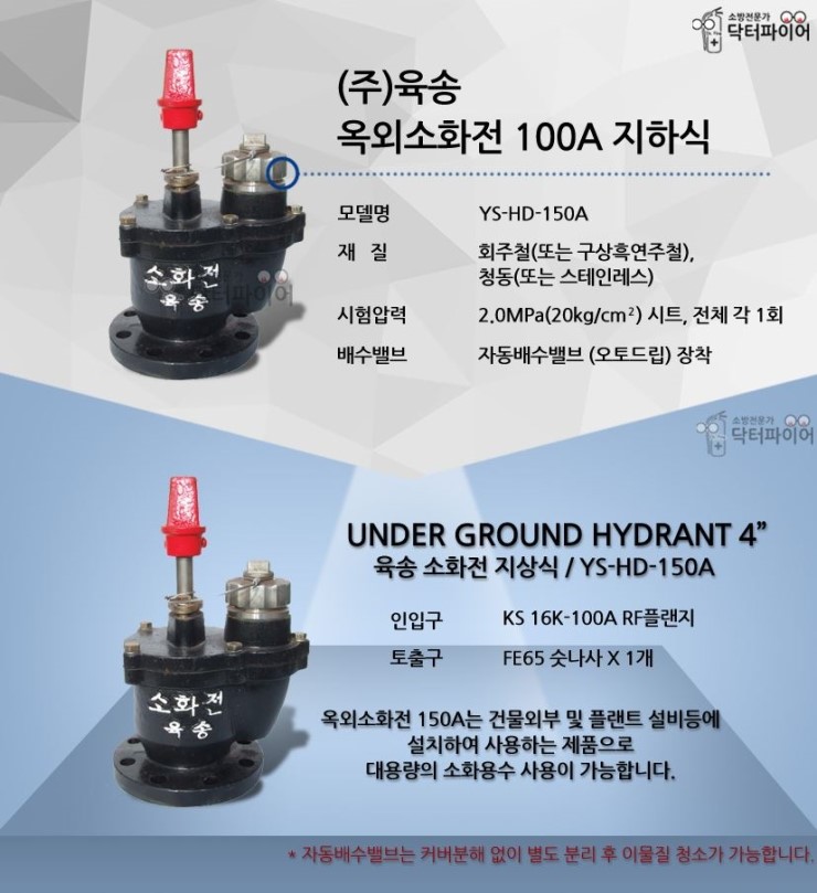 소화용수를 공급하여 화재진압에 도움을 주는 소화전 지하소화전지하식소화전매립형소화전에 대해 간단히 알아보자 By닥터
