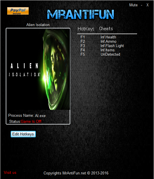 에일리언 : 아이솔레이션 트레이너 - Alien: Isolation v2016.01.07 +5 TRAINER [MrAntiFun ...