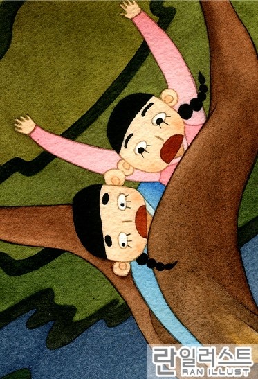 해님 달님수채화란일러스트동화일러스트동화일러스트학원삽화예쁜그림평생직업성인취미미술취미미술예쁜일러스트감성일러스트