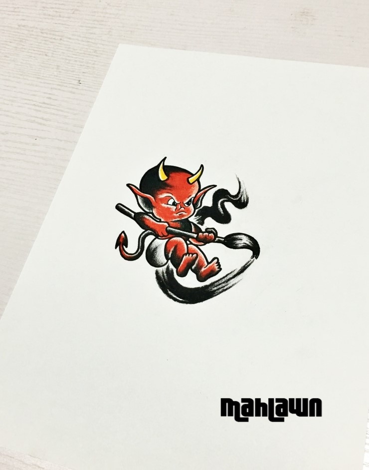 뉴스쿨타투 귀여운 아기악마 도안 네이버 블로그