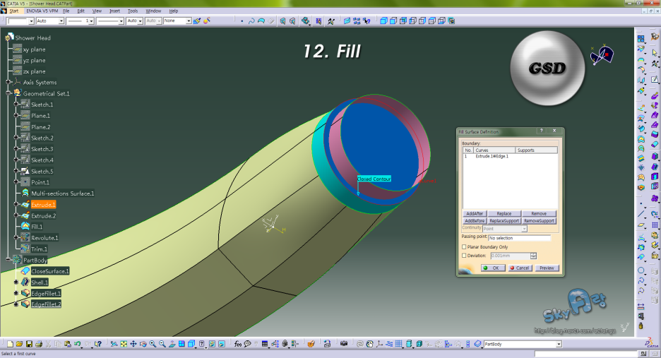 카티아(Catia) 모델링 - 샤워기 헤드 도면 : 네이버 블로그