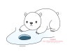 더운 여름 시원한 빙판 위 북극곰 캐릭터 그리기 네이버 블로그