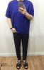 더운 여름 눈까지 시원한 남자 유행 오버핏 파란색 반팔티 코디 네이버 블로그