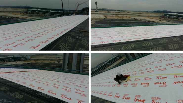 인천국제공항 제2여객터미널 지붕에 투습방수지 Tyvek이 시공되었습니다. : 네이버 블로그