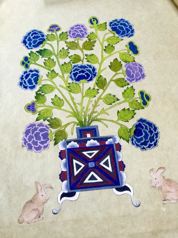 부산 민화 부산 민화화병도부산취미미술남천동화실한국화채색화민화그리기민화배우기민화민화수업원데이클래스 네이버 블로그