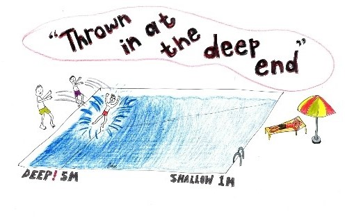 "Throw in at the deep end" : 네이버 블로그