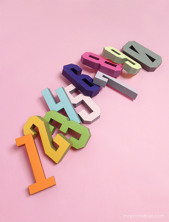 종이 숫자 만들기이번엔 입체 숫자 도안을 이용해 소품으로 만들어보기 네이버 블로그