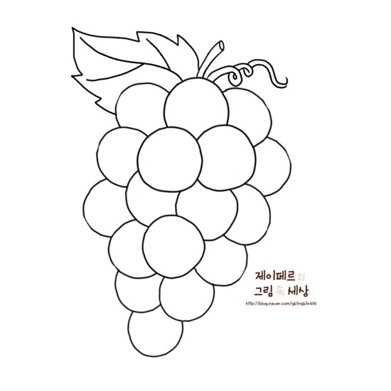 맛있는 포도 그리기 손그림 강좌 네이버 블로그