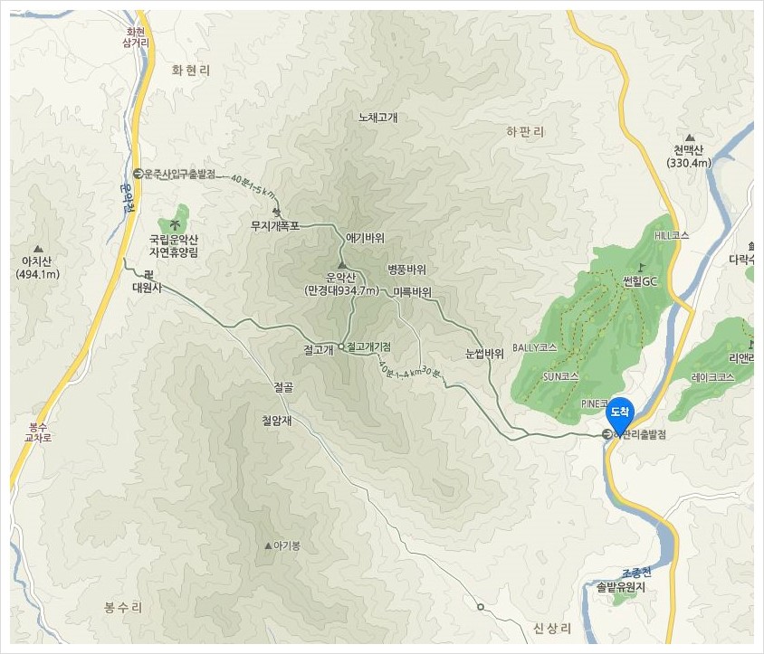가평 운악산 등산지도등산코스 네이버 블로그