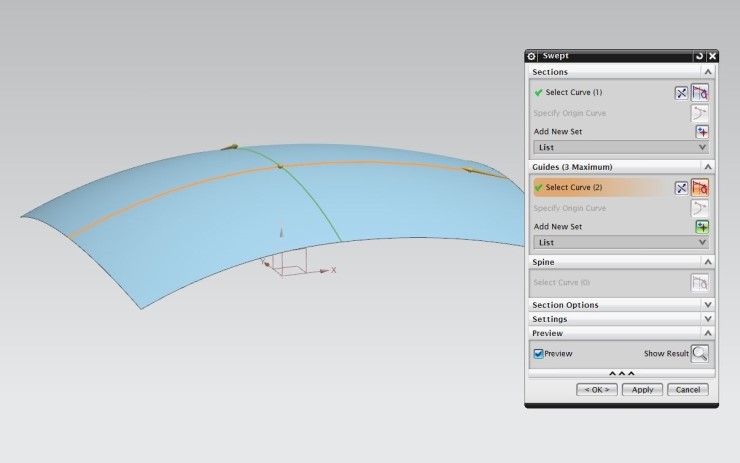 [UG-NX] Swept (스웹) 에 대해서.. (Section Curve 포함) : 네이버 블로그