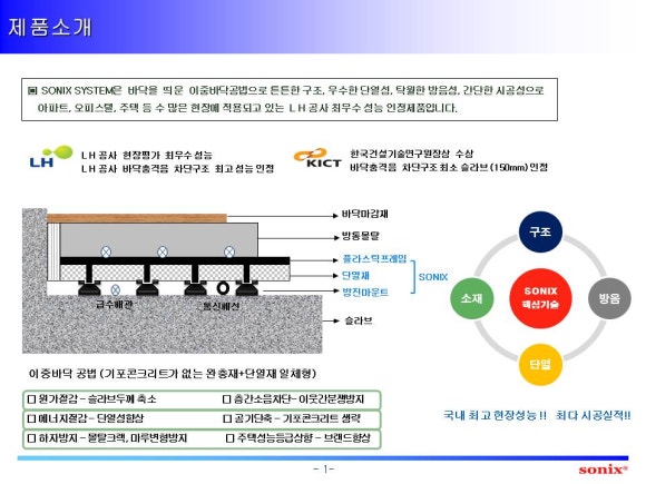 층간소음재 층간차음재층간완충재 층간방음재층간소음 소닉스시스템 가격 단가인하 층간소음법 기준 100 성능보장