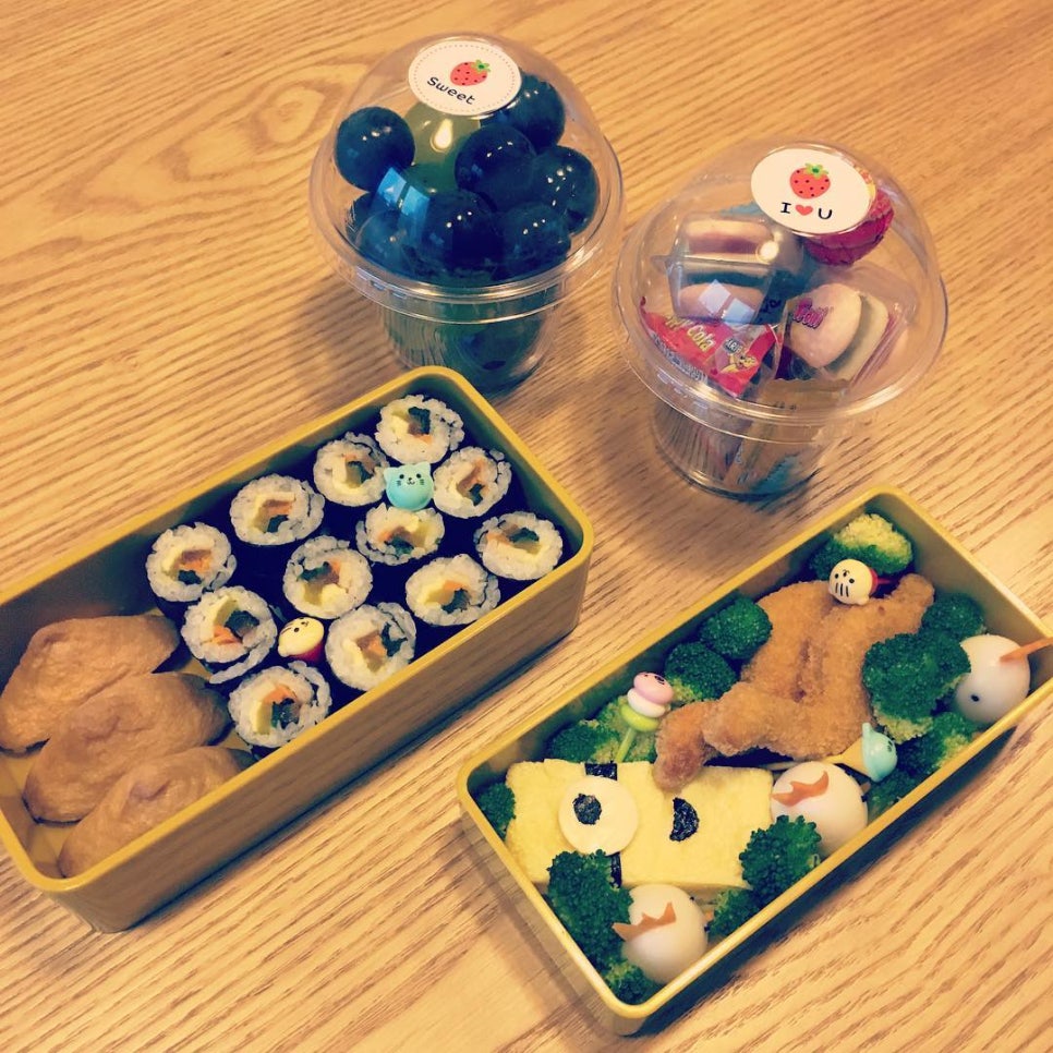 어린이집 소풍 도시락 꼬마김밥만들기 미니언즈 계란말이 네이버 블로그