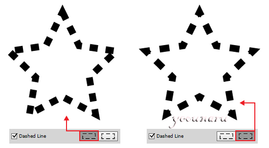 일러스트레이터 스트로크 Stroke 패널 사용설정하기 점선 만들기 새 Profile 만들기 등록하기 위드 툴width Tool로 선 폭두께 조절하기