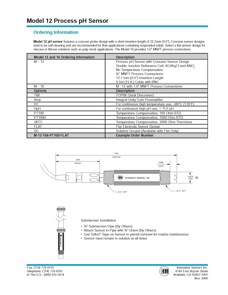 배관삽입형 pH Sensor - Model 12 : 네이버 블로그