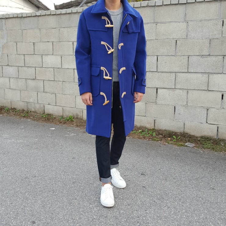 남자 떡볶이롱코트 코디니트생지데님화이트 스니커즈 유뱅의 데일리룩 블로그 네이버 블로그