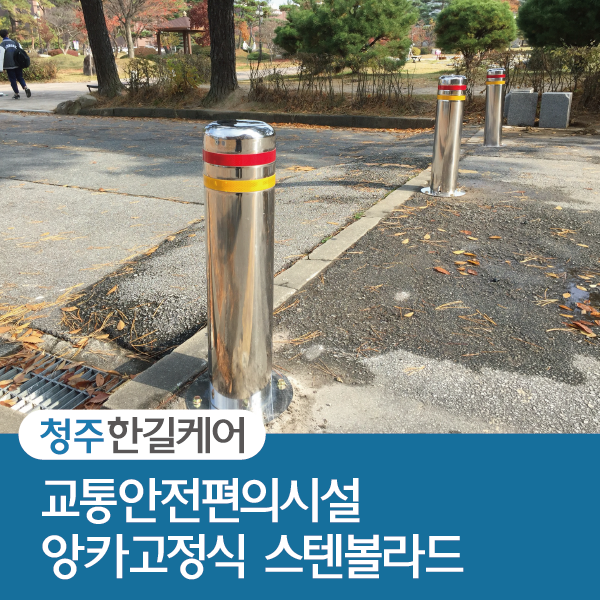 교통안전편의시설 앙카고정식 앙카이동형 차량진입방지 165Ø 스텐 볼라드 설치기준 및 설치사례 네이버 블로그