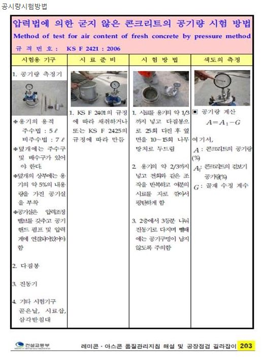 콘크리트 공시체의 제작과정과 슬럼프 및 공기량시험방법 네이버 블로그