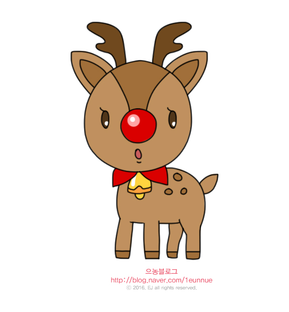 12월 다이어리 꾸미기 ♡ 크리스마스 루돌프 그리기 네이버 블로그