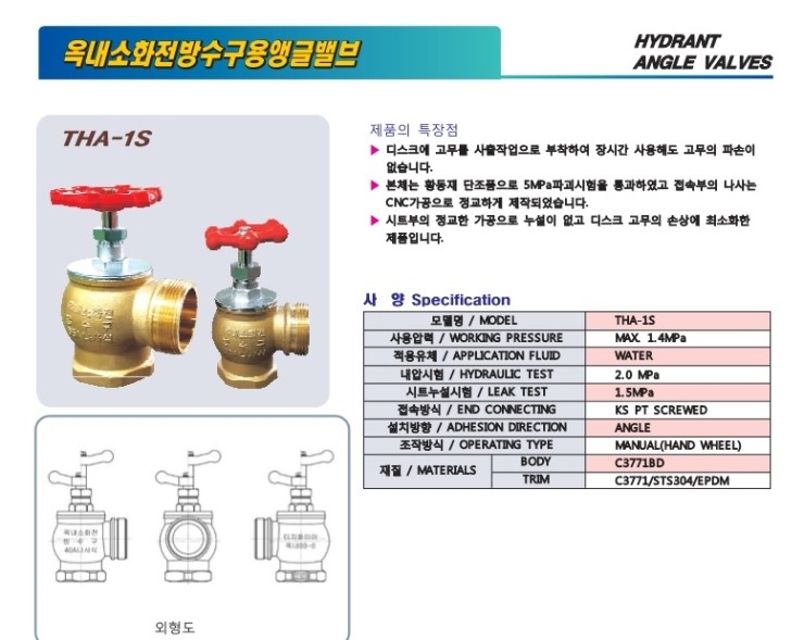 옥내 소화전 방수구용 앵글밸브 네이버 블로그