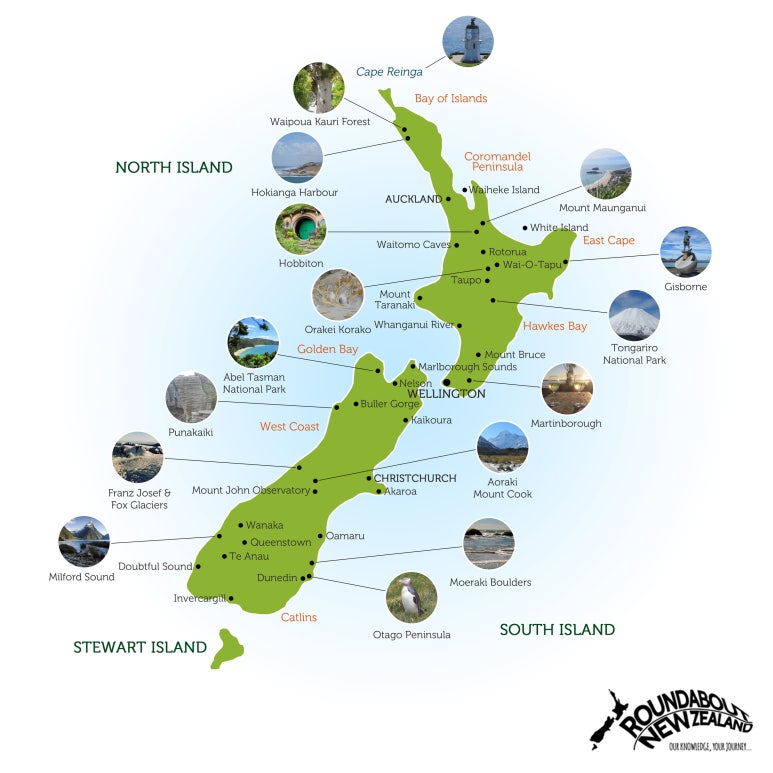 뉴질랜드 지도 여행 자유여행코스 남섬 북섬 관광지 정보 : 네이버 블로그