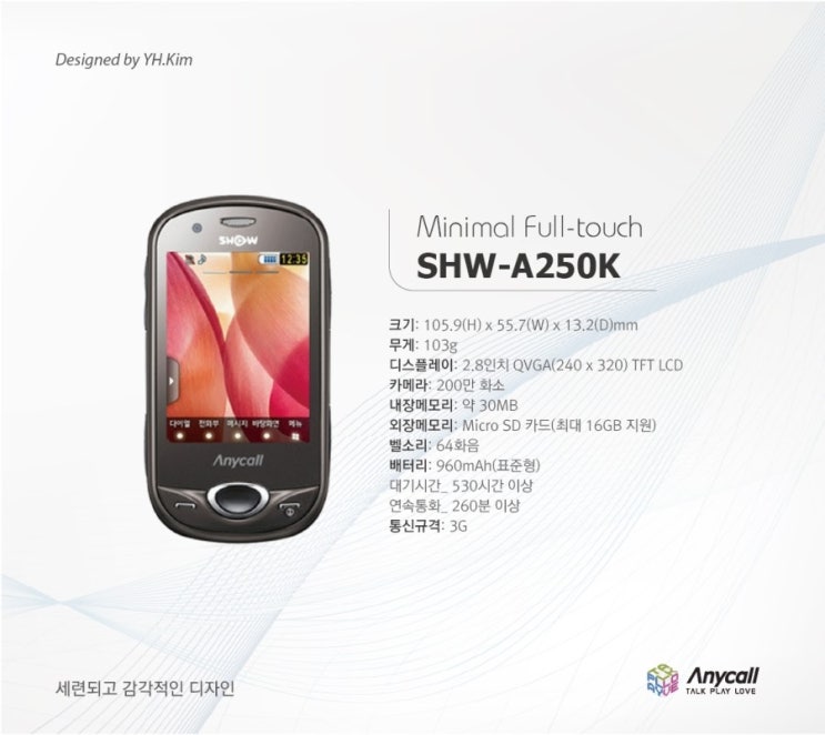 [터치폰]삼성 애니콜 SHW-A250K 미니멀 풀터치폰(Minimal Full-touch) : 네이버 블로그