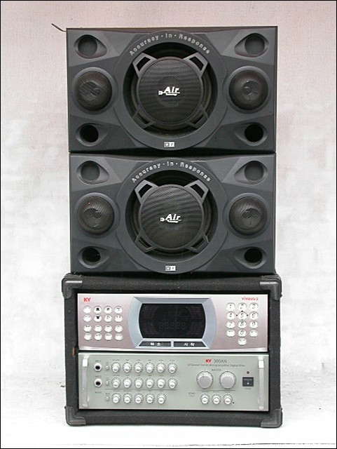 노래방 기계 세트 금영 바비우스2 KY-300AN 앰프 스피커 1조 : 네이버 블로그