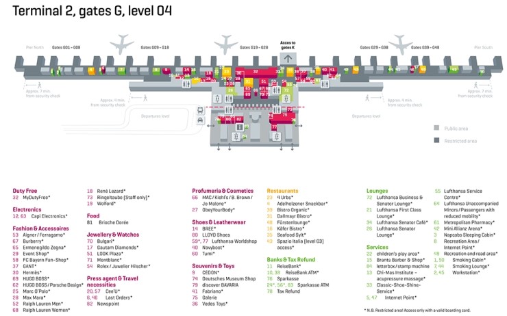 [독일 여행│뮌헨] 뮌헨(Munich)공항 터미널 2 환승 및 면세점, 쇼핑, 레스토랑 지도 : 네이버 블로그
