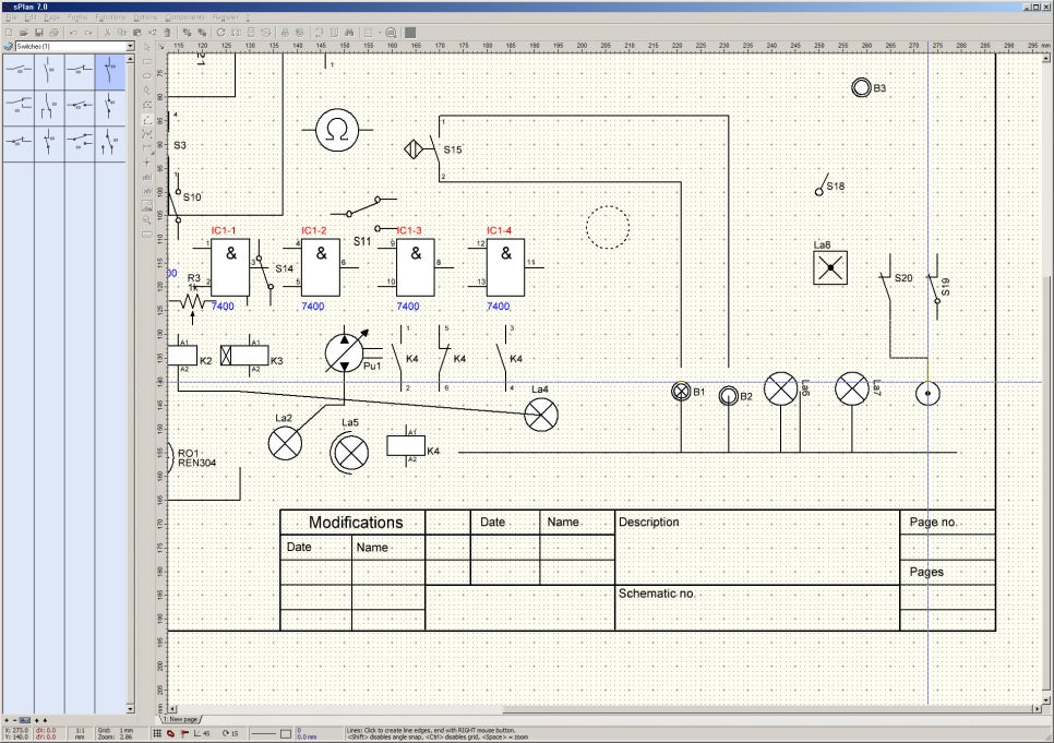 전기도면설계 sPlan 7.0 부품올려보기와 선 그려보기 02 : 네이버 블로그