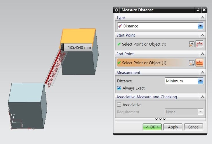[UG-NX] Measure Distance (거리측정) : 네이버 블로그