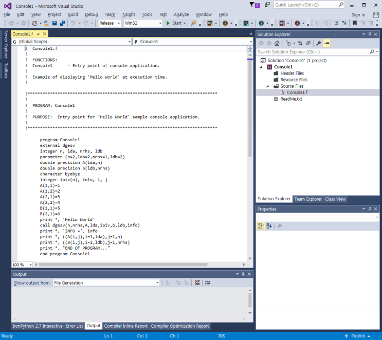 [Fortran] Visual studio 2015와 Intel Fortran Compiler 환경에서 BLAS와 LAPACK 사용하는 방법 : 네이버 블로그
