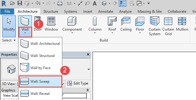 레빗(revit) - 필요한 곳에만 벽 스윕(Wall Sweeps) 추가하기 : 네이버 블로그