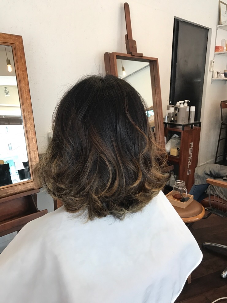단발머리에서도 하는 발레아쥬 하이라이트 Balayage 애쉬브라운 홍대 로얄살롱 정우제 네이버 블로그