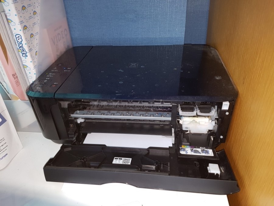 캐논E569 잉크젯프린터 글씨깨짐,글자겹침,표흔들림 선이삐뚤게 출력되는 증상 : 네이버 블로그