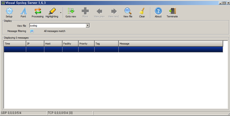 [Windows] Windows에서 Syslog Server 구축하기(무료 Software Visual Syslog Server ...