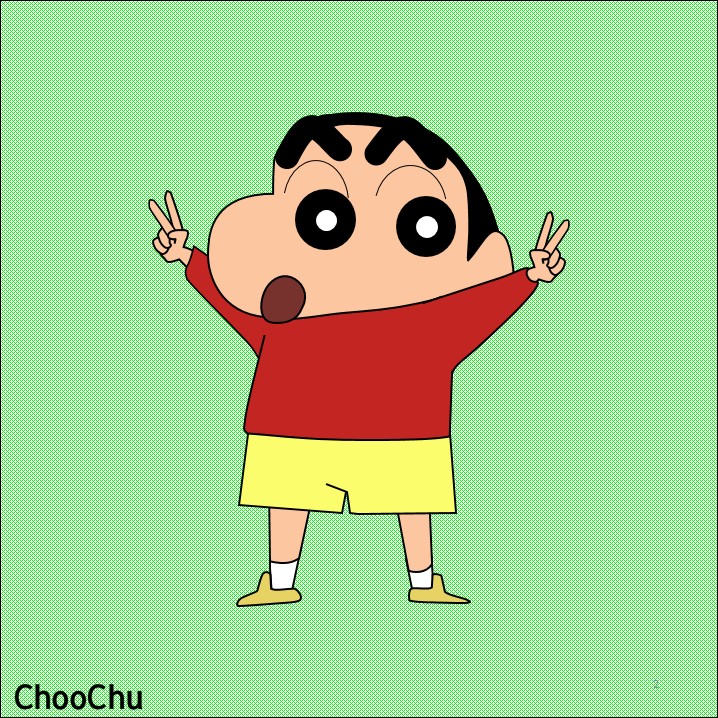 14 도형과 선으로 짱구 만들기 Ppt 짱구는 못말려 네이버 블로그