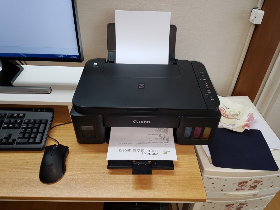 캐논 G3900 정품 무한잉크 프린터 알람램프 깜빡임 증상 네이버 블로그