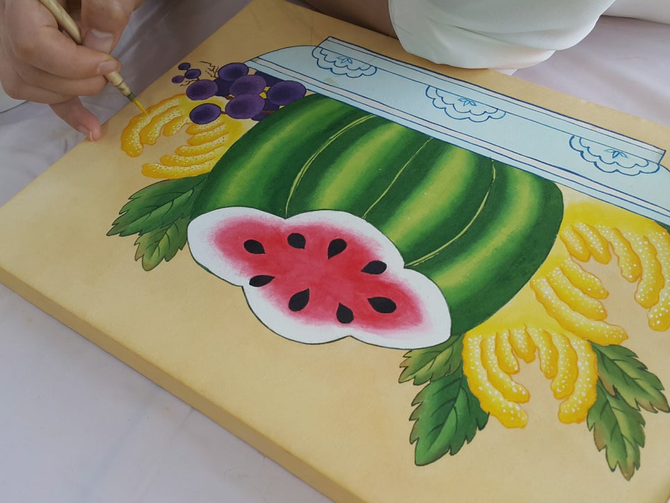 부산 민화 배우는곳 소과도 수박그리기 포도그리기 부산한국화화실 채색화배우기 과일그리기 부산화실 부산
