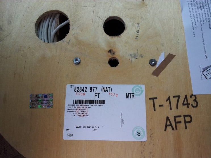 Belden 82842 (2P x 24AWG), CMP FT6, EIA-RS 485 Cable : 네이버 블로그