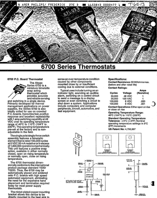 AIRPAX 6700 Series Thermostats : 네이버 블로그