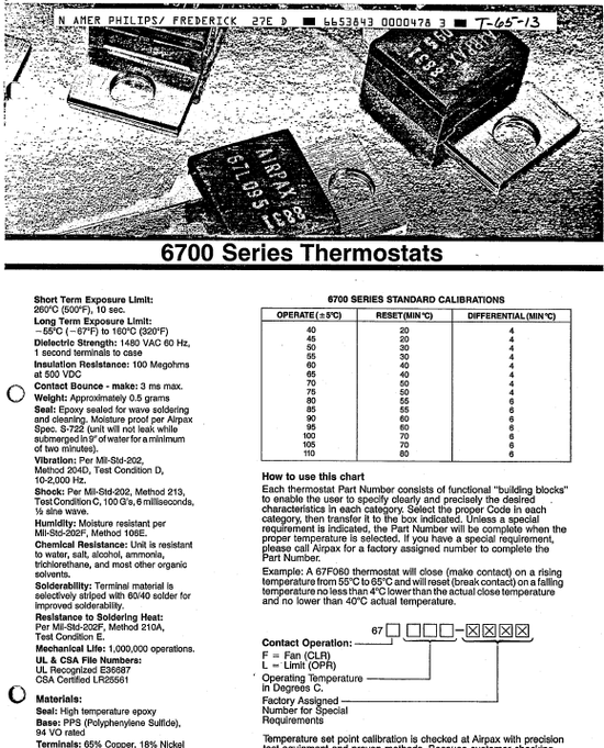 AIRPAX 6700 Series Thermostats : 네이버 블로그