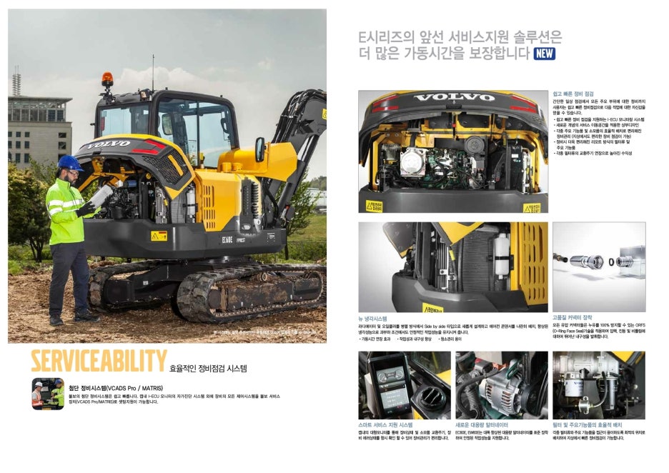 [볼보굴삭기] EC60E / 볼보휠굴삭기 EW60E 제원 카탈로그 : 네이버 블로그