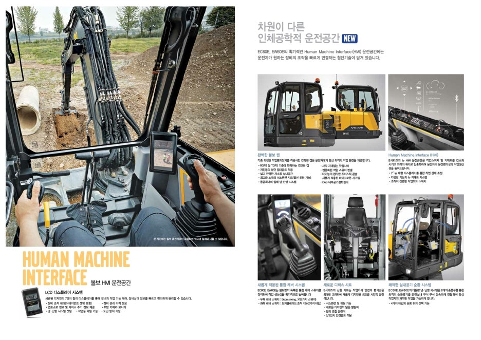 [볼보굴삭기] EC60E / 볼보휠굴삭기 EW60E 제원 카탈로그 : 네이버 블로그