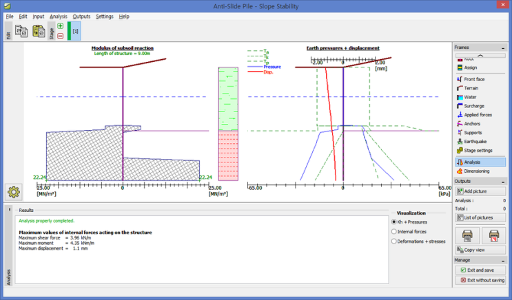 GEO5 - Slope Stability 에 의한 사면안정(억지말뚝) 해석 : 네이버 블로그