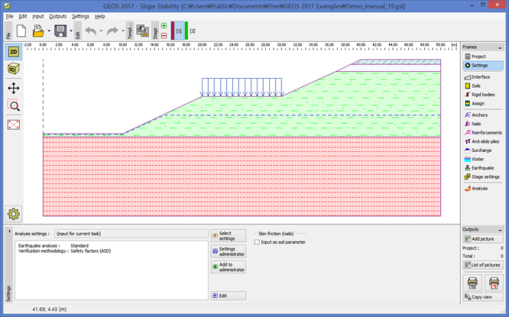 GEO5 - Slope Stability 에 의한 사면안정(억지말뚝) 해석 : 네이버 블로그